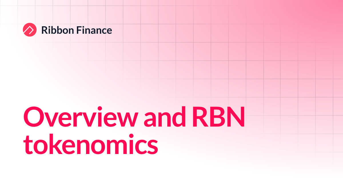 Overview and RBN tokenomics | Ribbon Finance